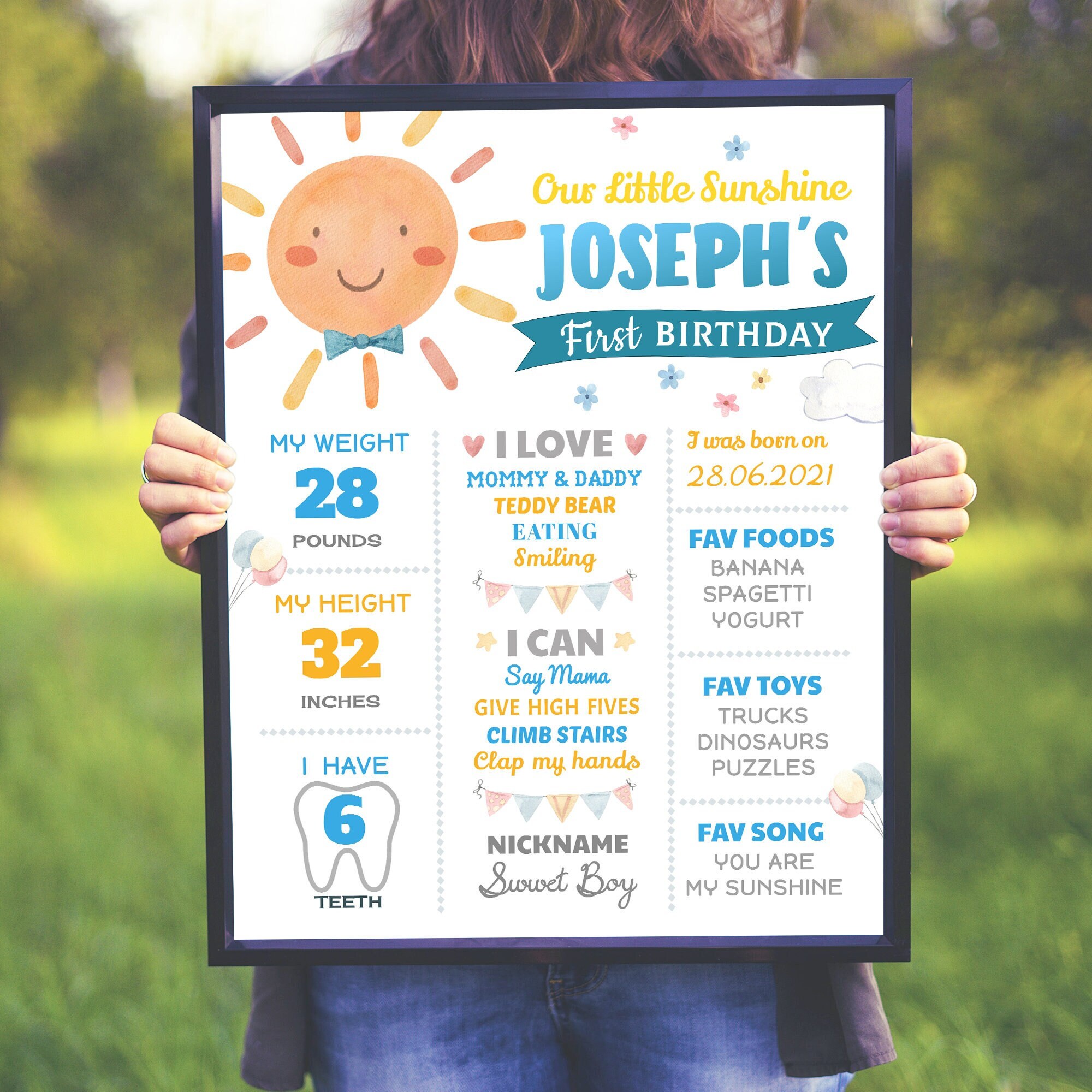 Editable Sunshine Milestone Sign Sunshine First Year Board - Etsy