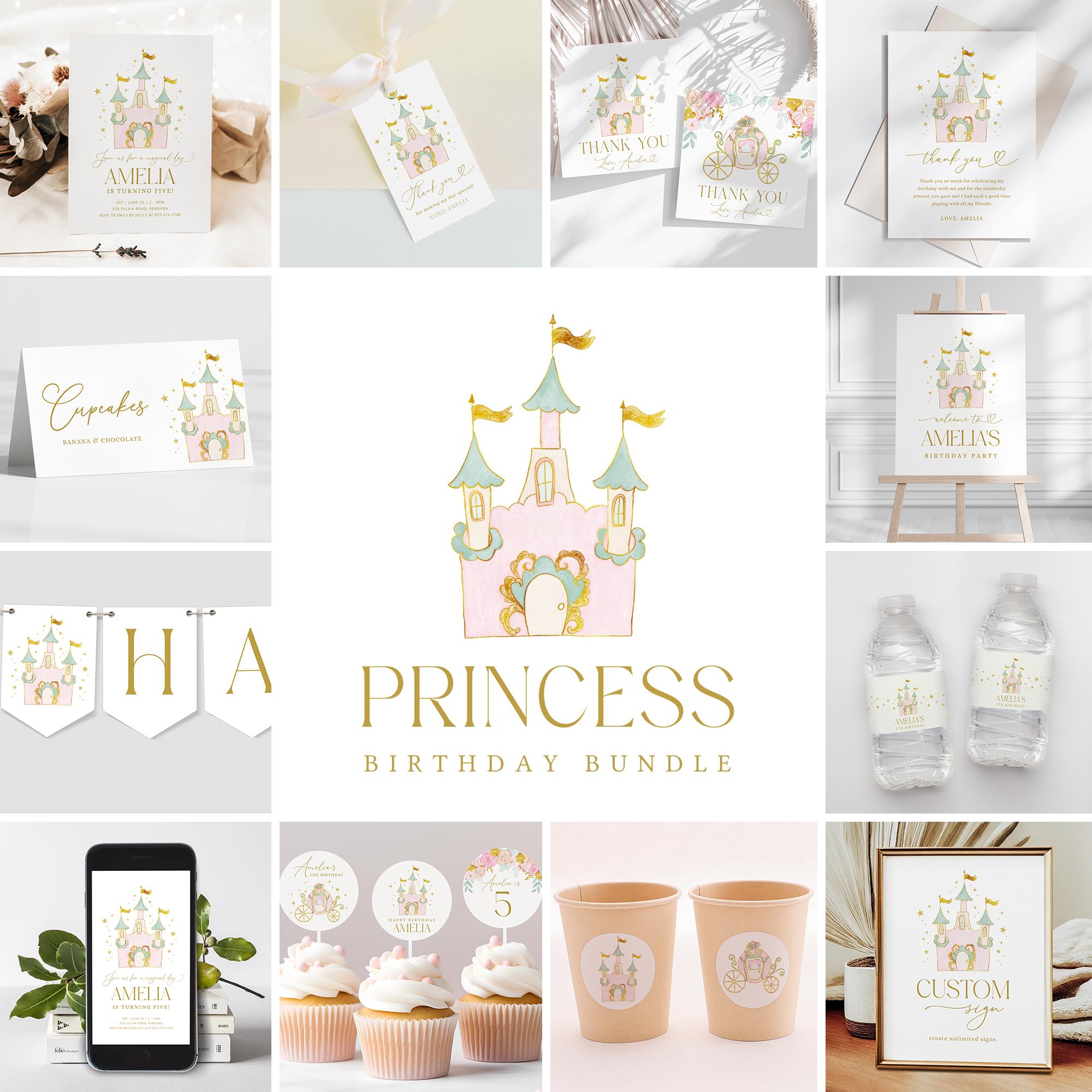 Princess Birthday Bundle, Magical Day Party Collection, Girl Birthday ...