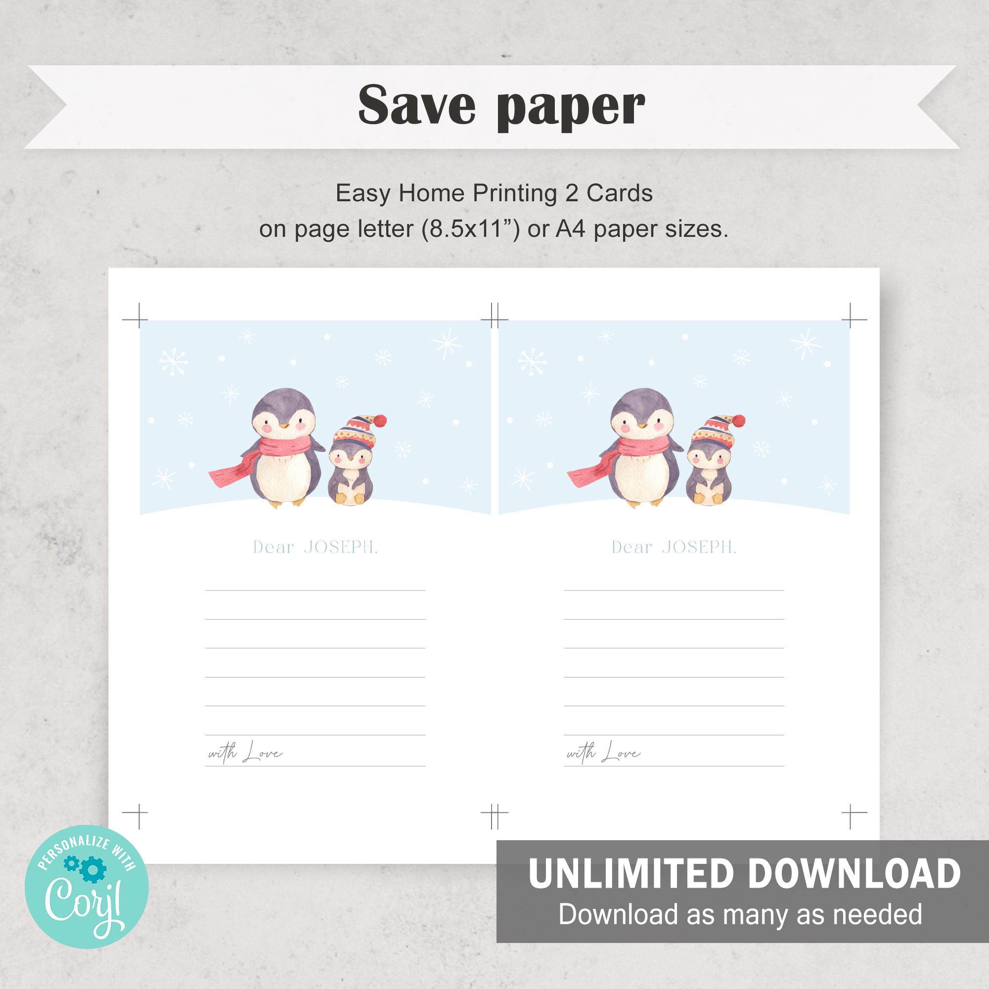 Editable Penguin First Birthday Time Capsule Sign, Penguin Message ...