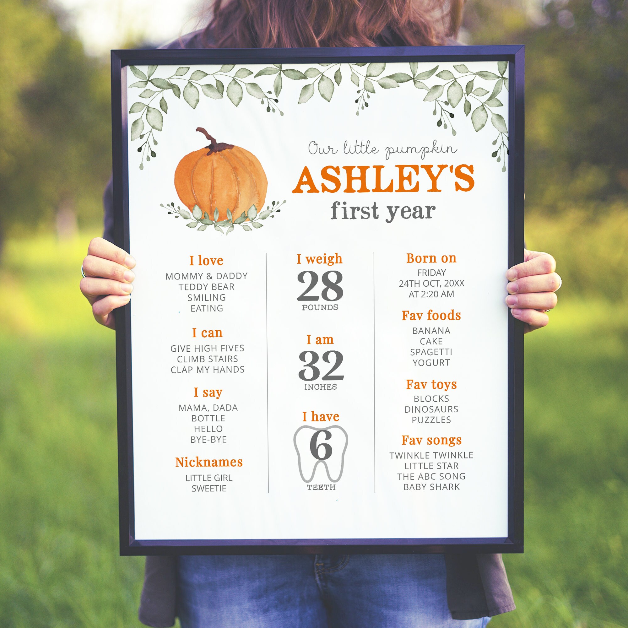 Editable Pumpkin Milestone Sign Halloween Party Milestone - Etsy