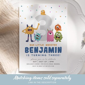 Monster Birthday Favor Tags, Monster Party Thank You Notes, Monster ...