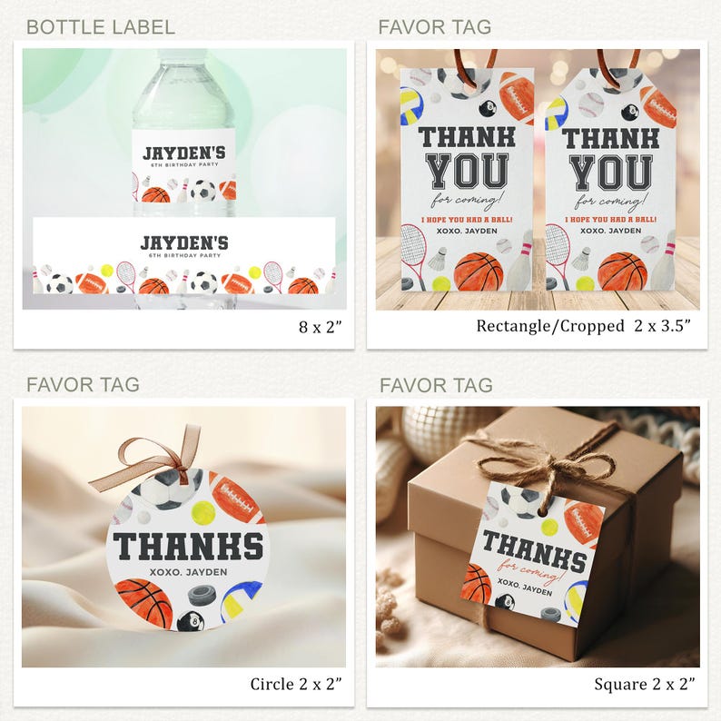 Sports Theme Birthday Bundle, All Star Party Collection, Boy Birthday ...