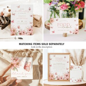 Butterfly Birthday Welcome Sign, Pink Floral Butterfly Welcome Board ...