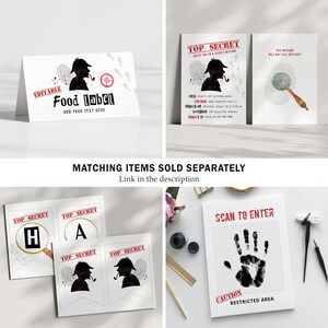 Editable Spy Happy Birthday Banner, Secret Agent Party Bunting Banner ...