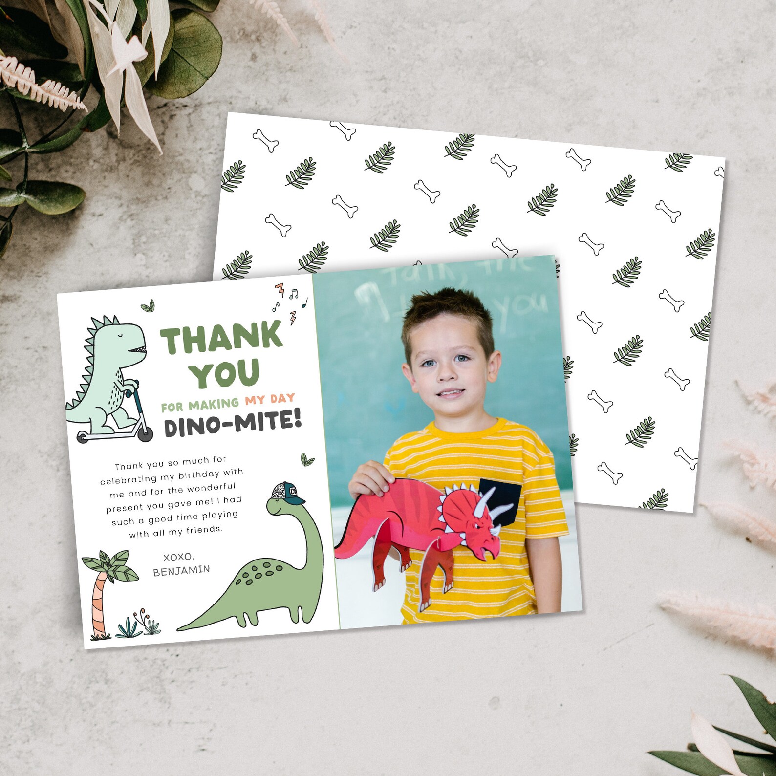 Editable Dinosaur Thank You Card, Dinosaur Thank You Note, Dinosaur ...