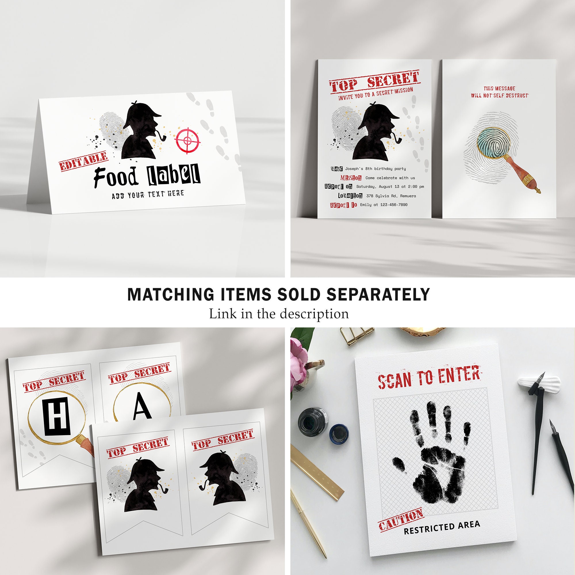Printable Spy Party Activities, Secret Agent Birthday Games, Detective ...