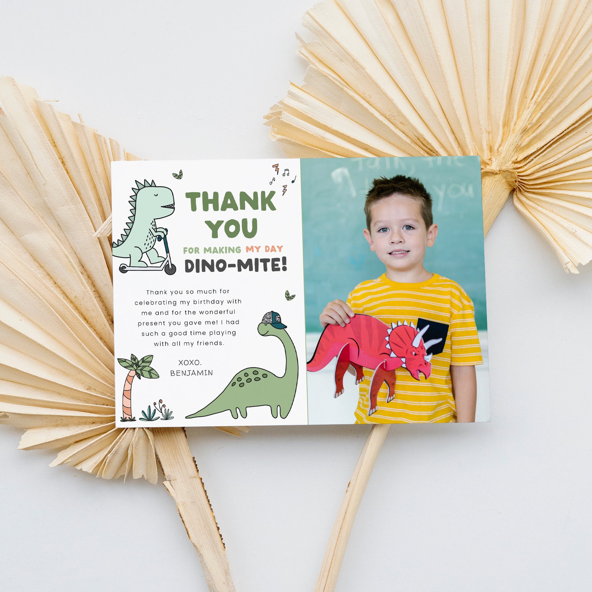 Editable Dinosaur Thank You Card, Dinosaur Thank You Note, Dinosaur ...