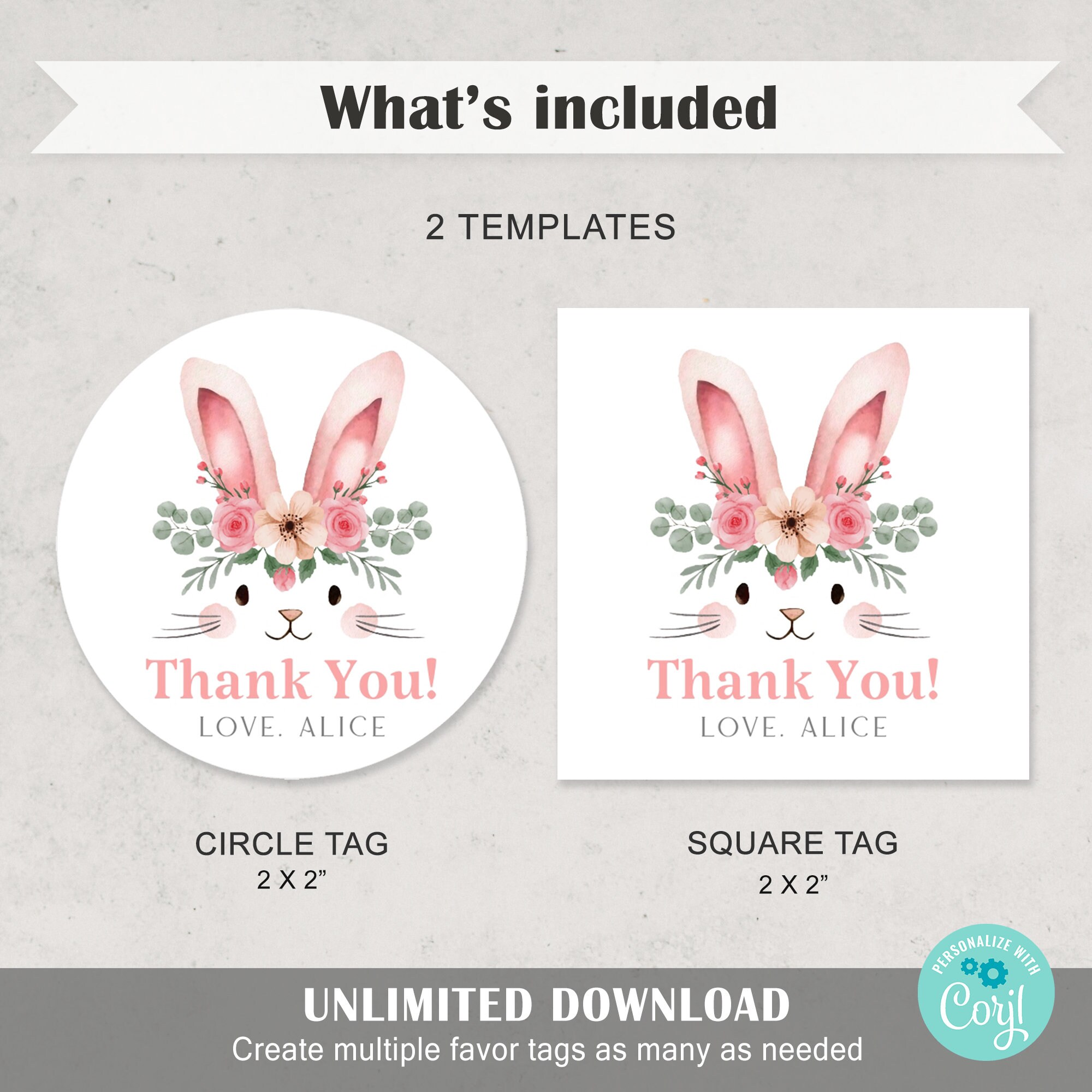 Editable Bunny Birthday Favor Tags, Some Bunny is One Gift Tags, Girl ...