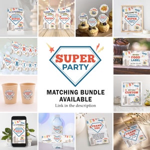 Editable Superhero Birthday Cupcake Toppers, Superhero Birthday ...