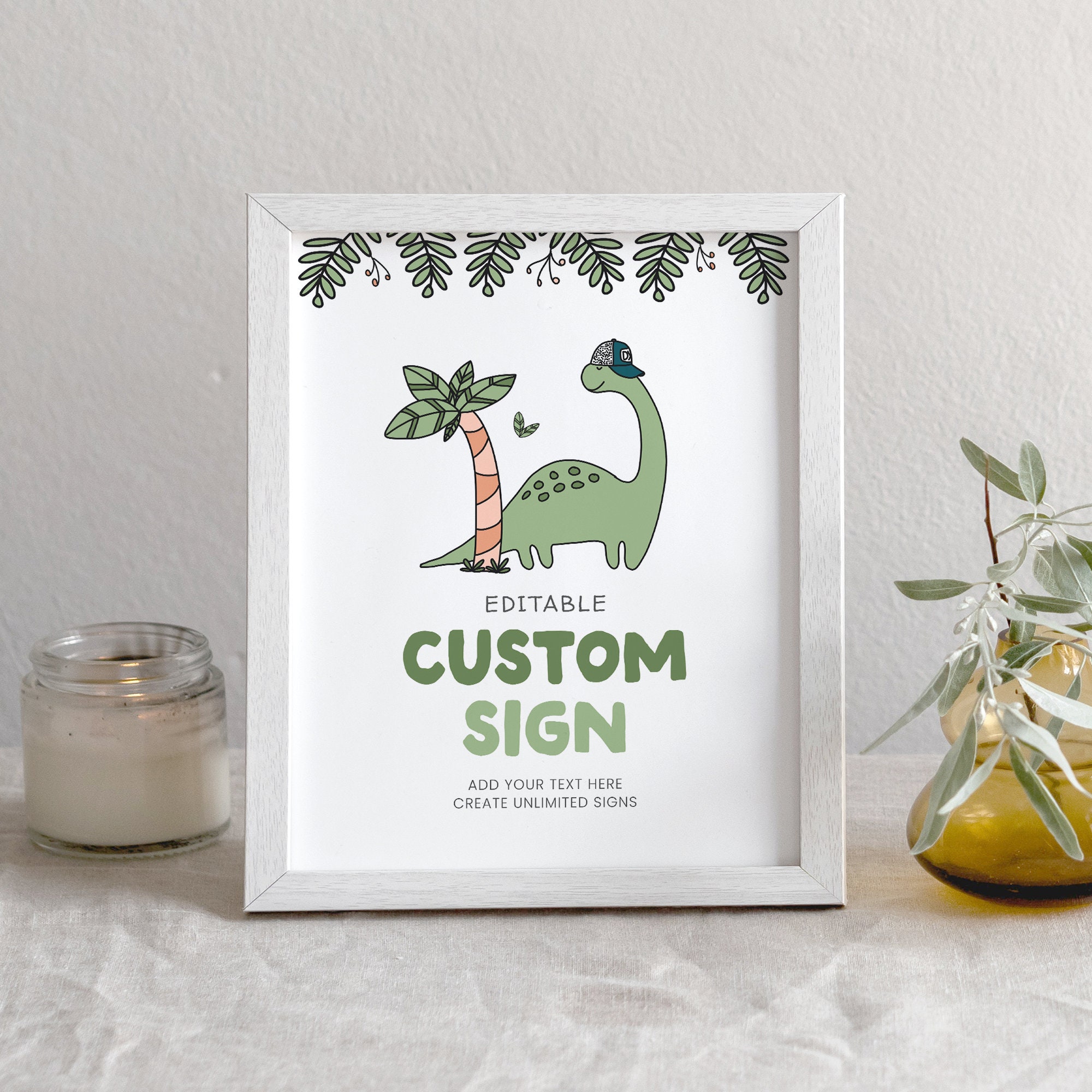 Editable Dinosaur Birthday Party Custom Sign Dinosaur Table - Etsy