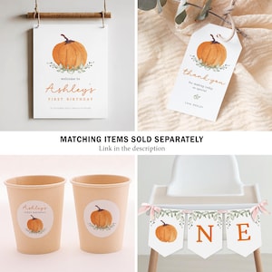Pumpkin Birthday Thank You Card, Autumn Birthday Thank You Note, Our ...