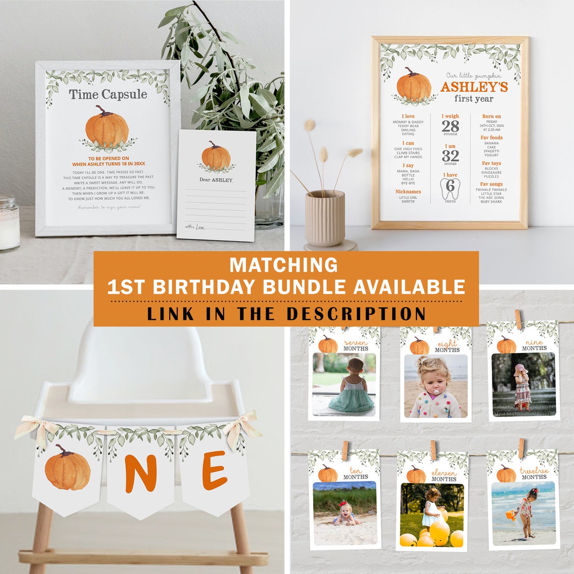 Editable Pumpkin Milestone Sign Halloween Party Milestone - Etsy