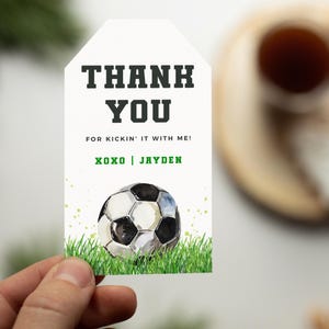 Soccer Birthday Party Favor Tags, Sports Theme Party Gift Tags, Boy ...