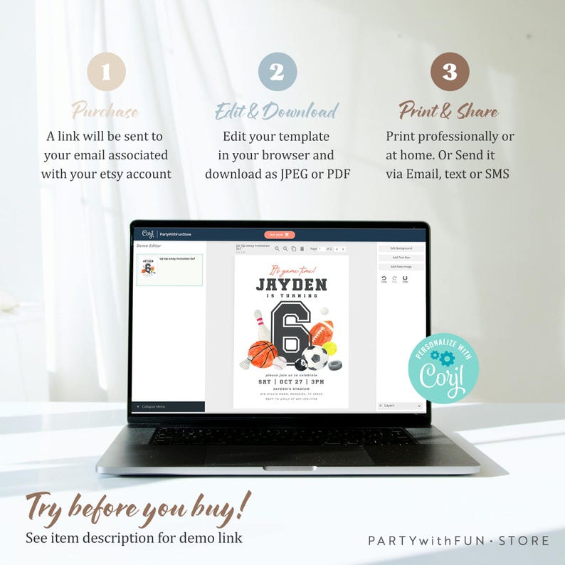 Sports Theme Birthday Favor Tags, All Star Party Gift Tags, Boy ...