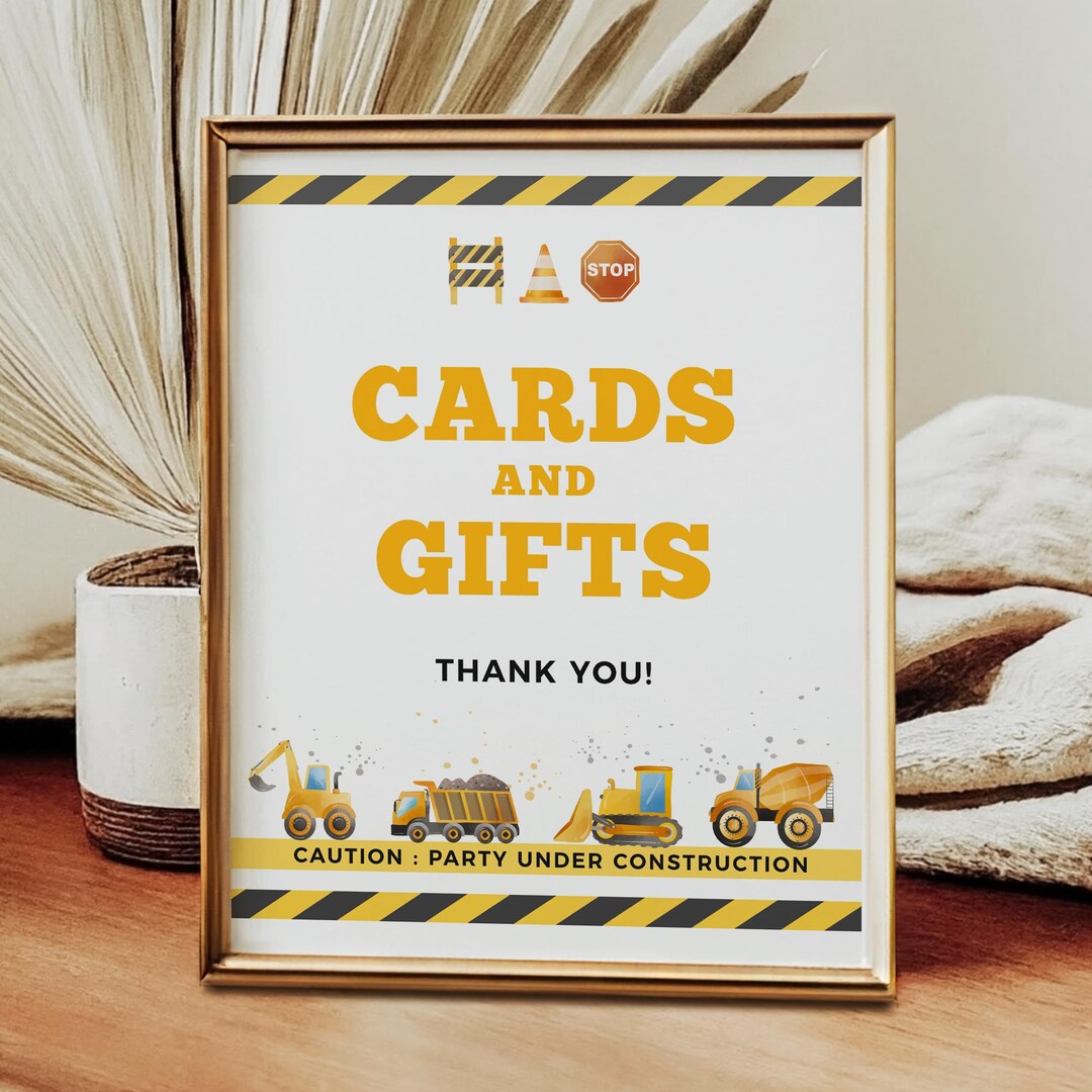 Construction Birthday Custom Sign, Construction Party Table Sign, Dirty ...