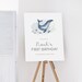 Editable Whale Birthday Welcome Sign, Ocean Party Welcome Sign, Under ...