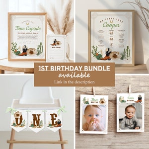 Editable My First Rodeo Birthday Welcome Sign, Cowboy Party Welcome ...