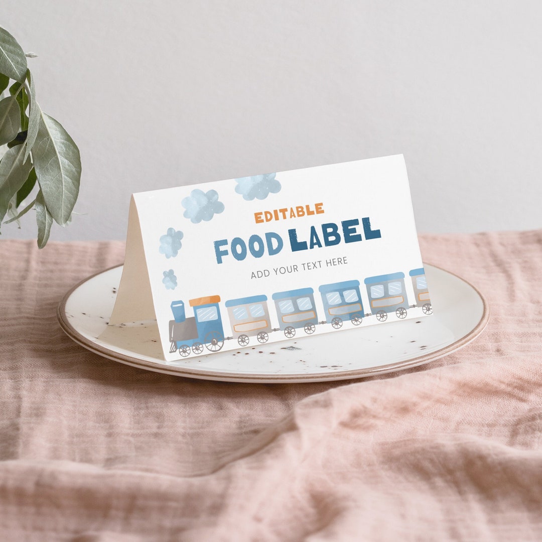Editable Train Birthday Food Label Choo Choo Train Party - Etsy