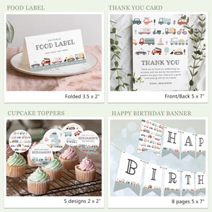 Editable Transportation Birthday Bundle, Transportation Party ...