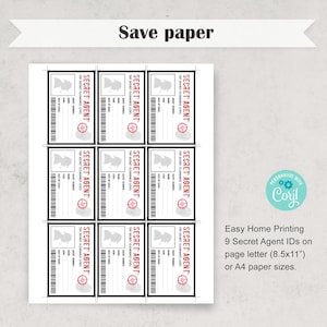 Editable Secret Agent ID, Secret Spy Badge, Spy Name Badge, Spy ...