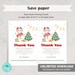 Editable Snowman Thank You Card, Christmas Party Thank You Note, Winter ...