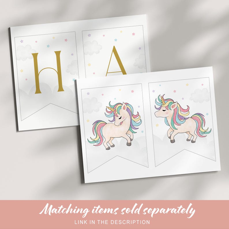 Unicorn Birthday Party Custom Sign, Unicorn and Rainbow Table Sign ...