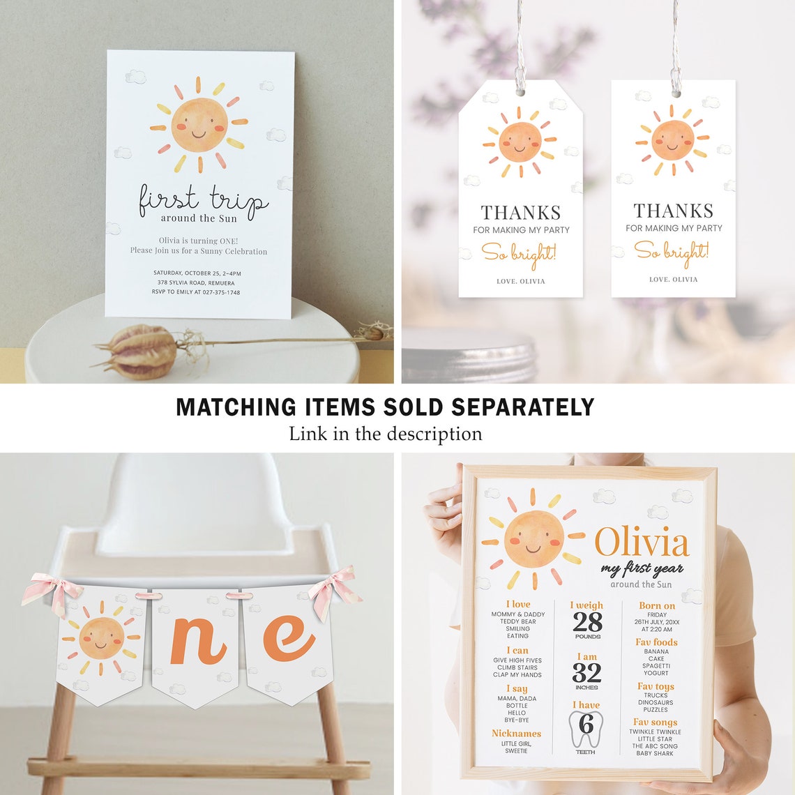 Editable Sunshine Milestone Sign Modern Milestone Poster - Etsy