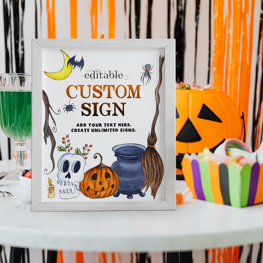 Editable Spooktacular Halloween Custom Sign Halloween - Etsy