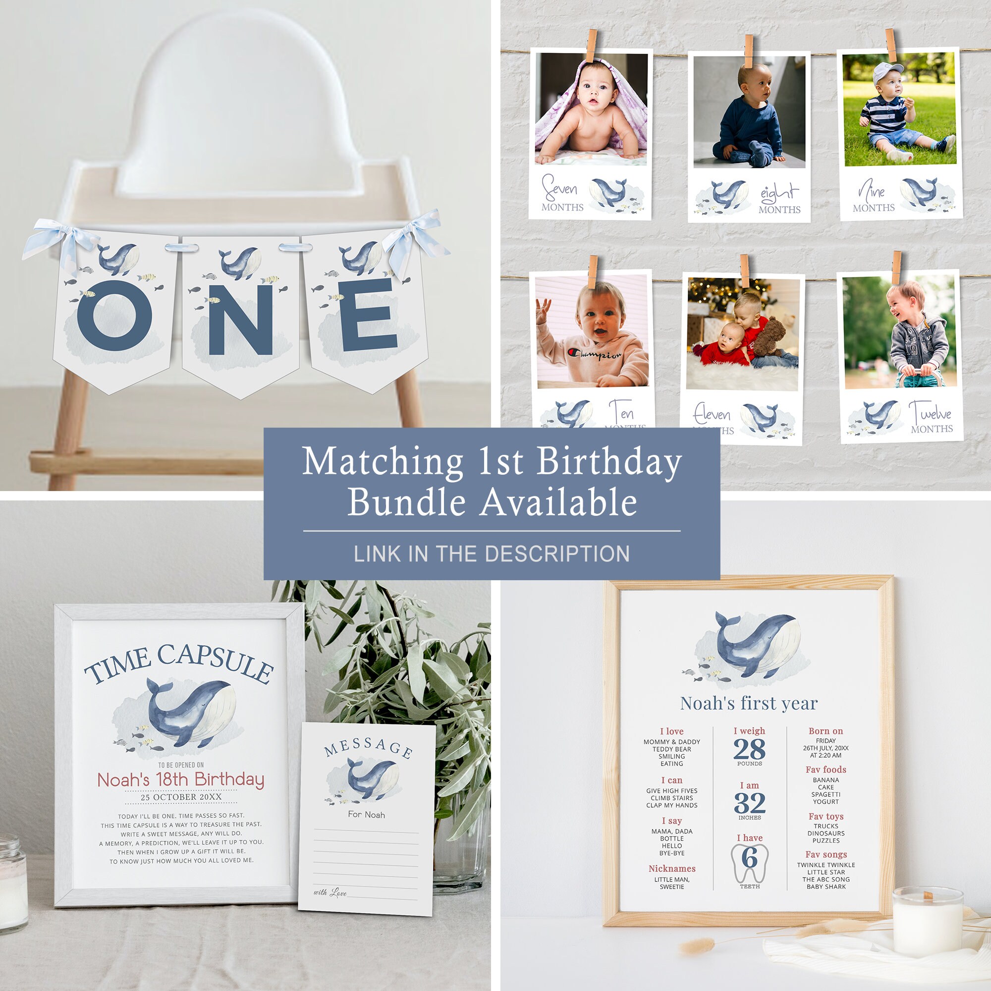 Editable Whale Birthday Welcome Sign Ocean Party Welcome - Etsy