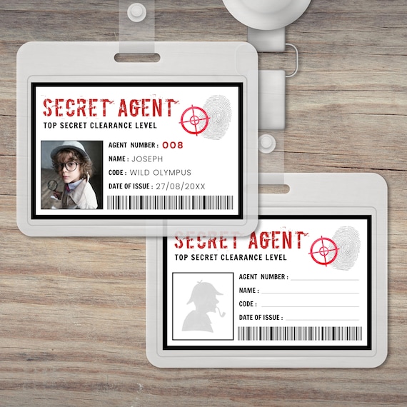 Secret Agent Id Card Template
