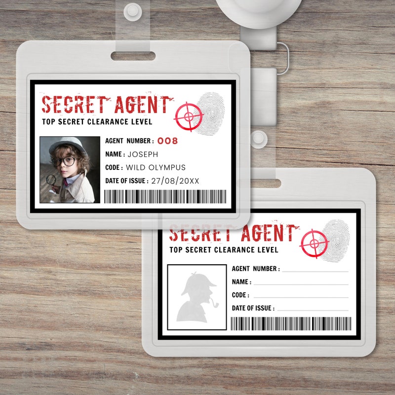 Agent Badge Printable - Etsy