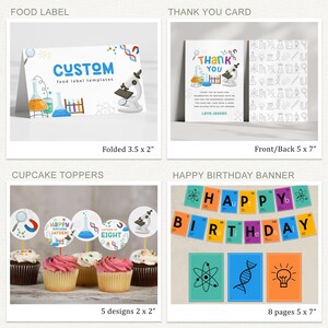 Science Birthday Bundle, Mad Science Party Collection, Science Lab ...