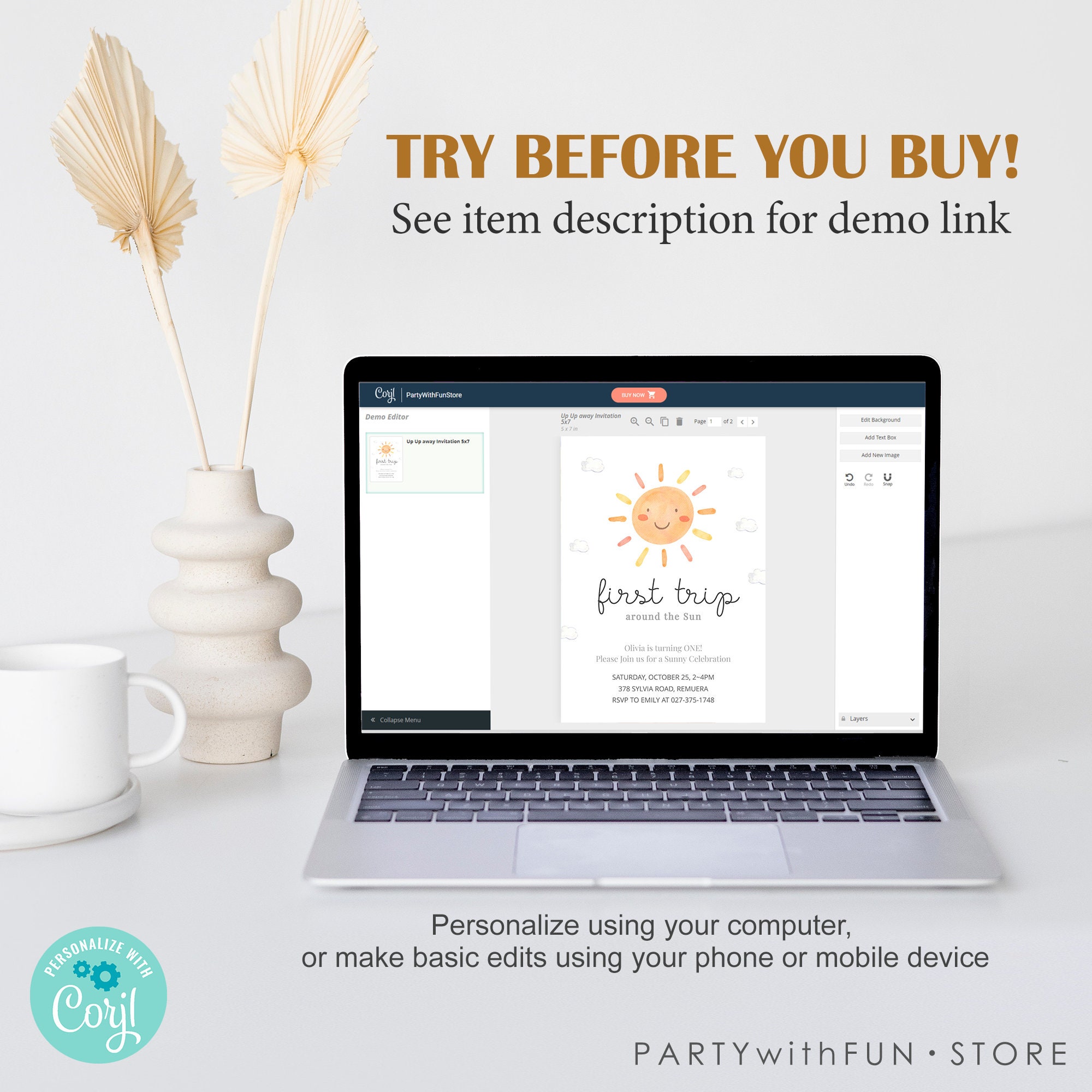 Editable Sunshine Milestone Sign, Photo Milestone Poster, Modern First ...