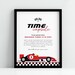 Race Car Time Capsule Sign, Fast One Party Message Card, Boy 1st ...