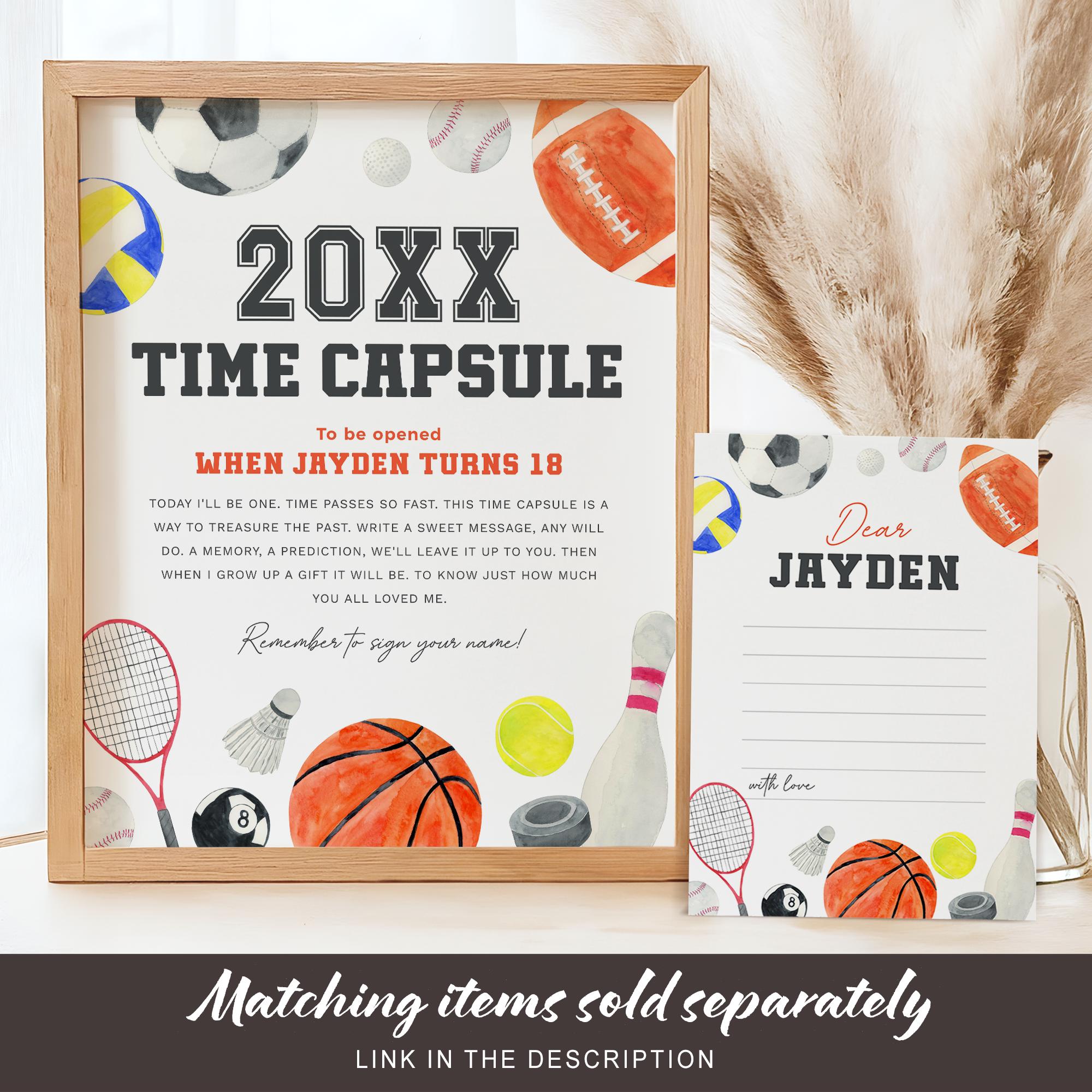 Sports Theme Birthday Monthly Photo Banner, Sports Party Milestone ...