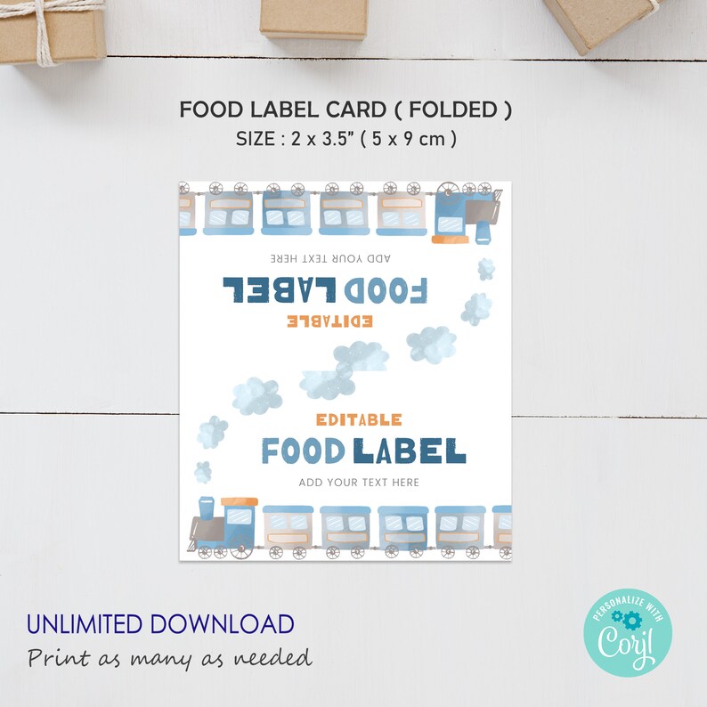 Editable Train Birthday Food Label Choo Choo Train Party - Etsy Canada