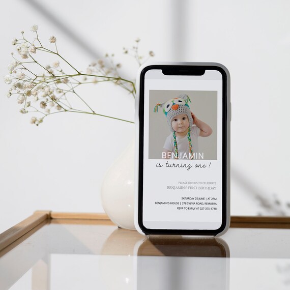 Editable Photo Birthday E-invitation Digital Invite for - Etsy