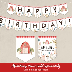 Farm Birthday Bundle, Barnyard Party Collection, Cute Farm Animals ...