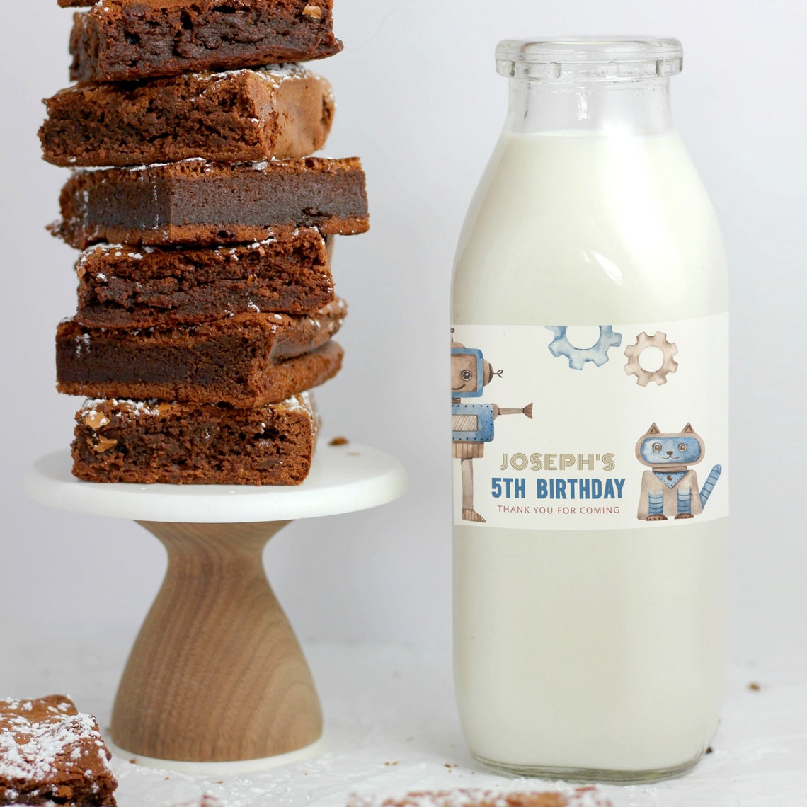 Editable Robot Water Bottle Labels Robot Party Drink Labels - Etsy