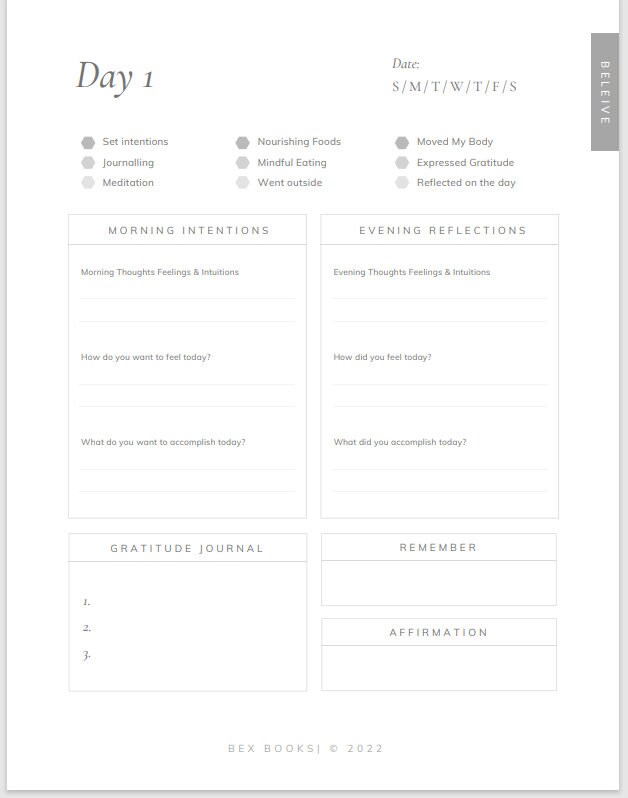 Your Mind & Spirit Printable Journal - Etsy