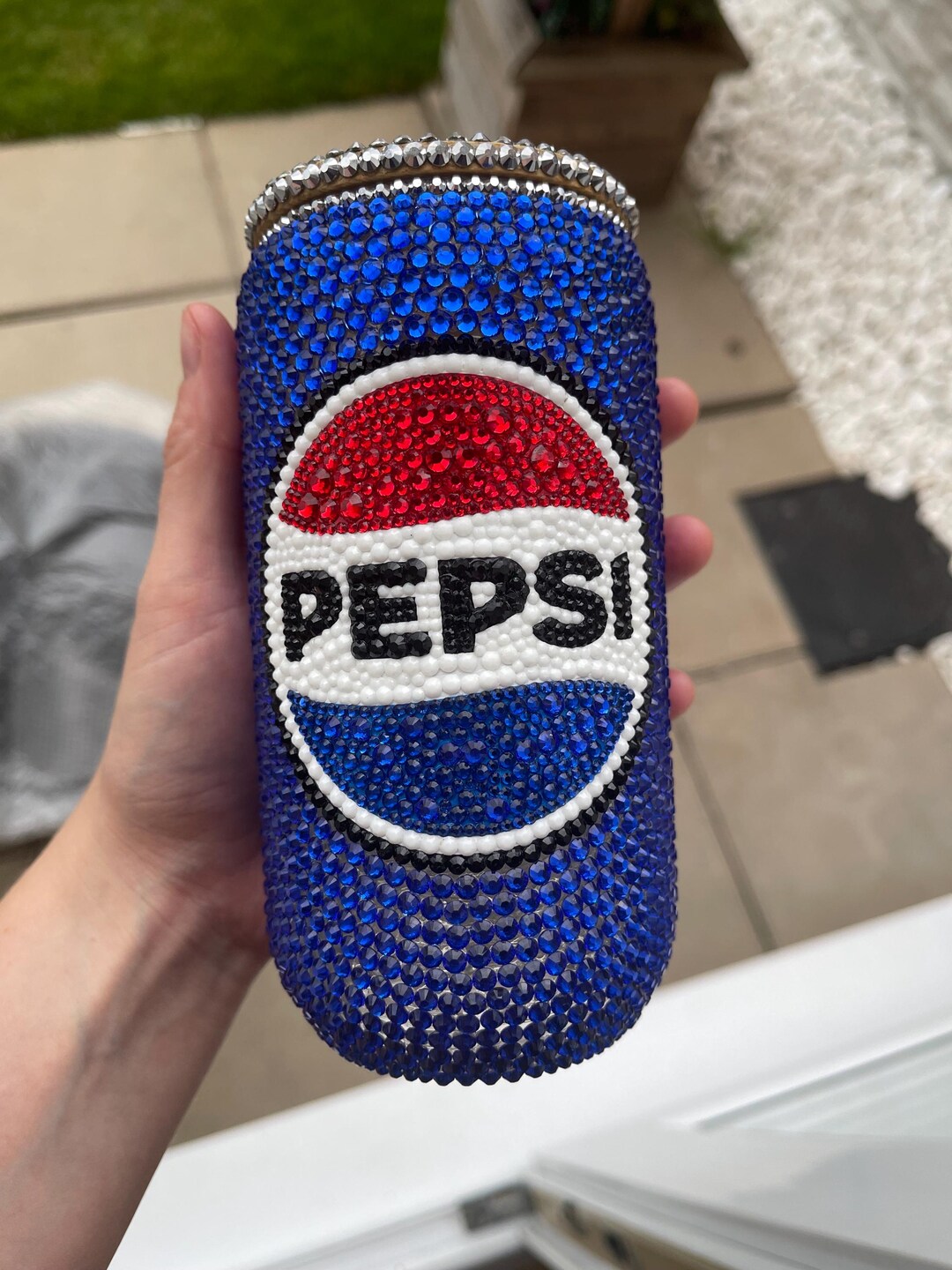 Glass Pepsi Art Pepsi Fizzy Drinks Pop Inspired Rhinestone Tumbler for ...