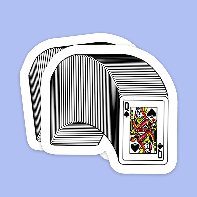Solitaire Cards Sticker - Etsy