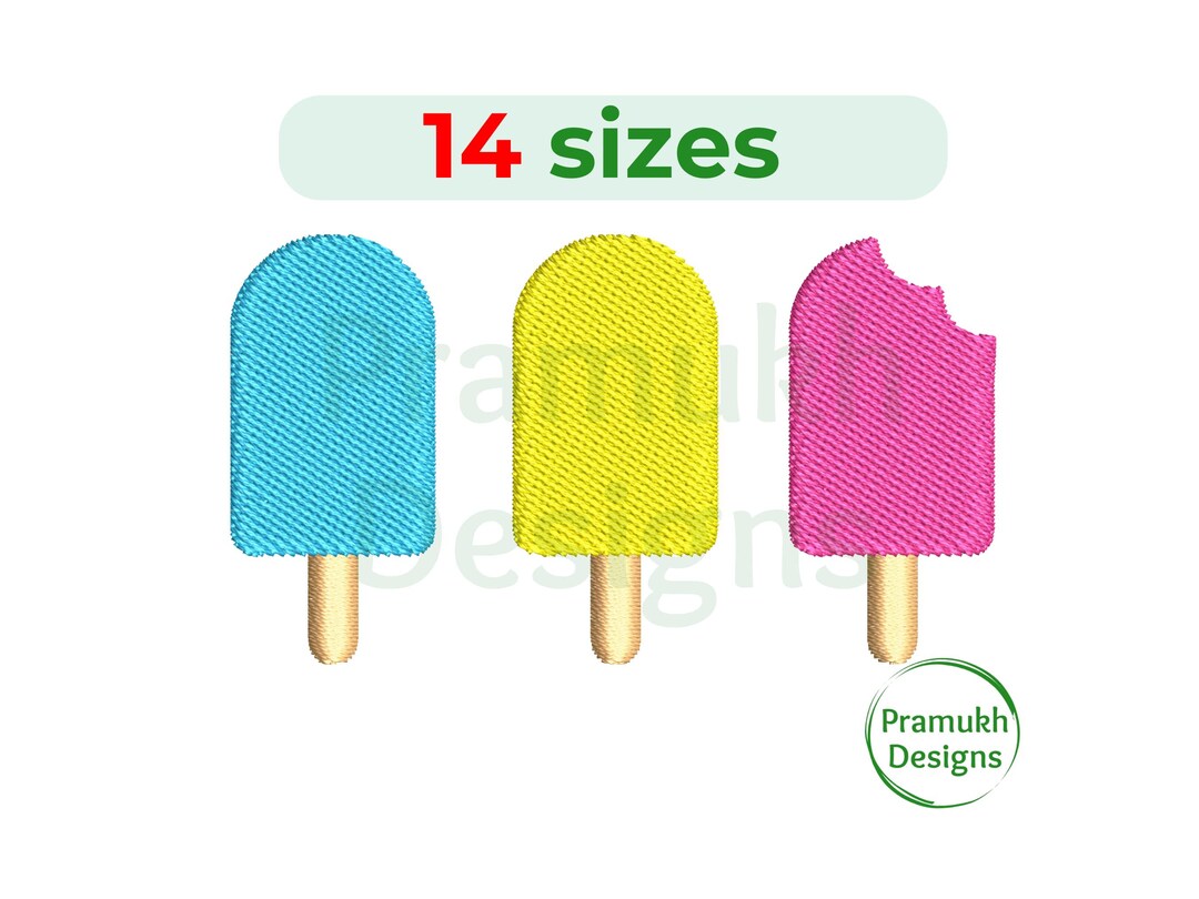 Popsicle Trio Embroidery Design. Mini Popsicle. Machine Embroidery ...