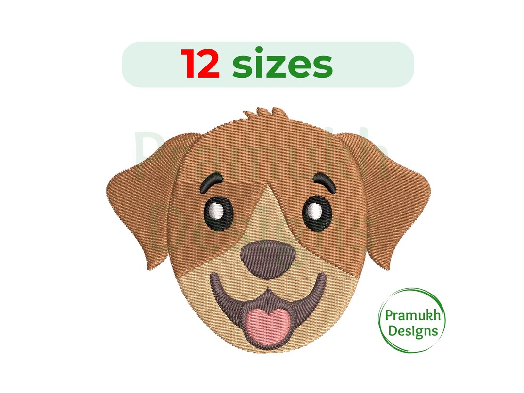Puppy Face Embroidery Design (2–7.5 Inch) – Mini Dog Face, Machine ...