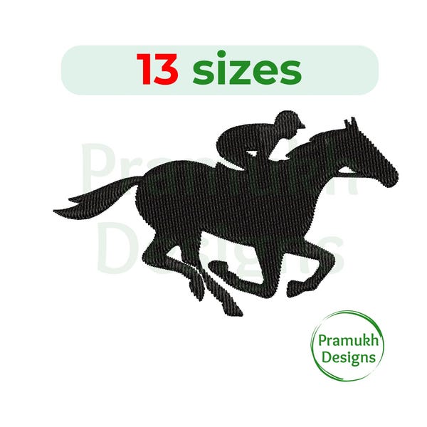 Horse and Rider Embroidery Design - Etsy