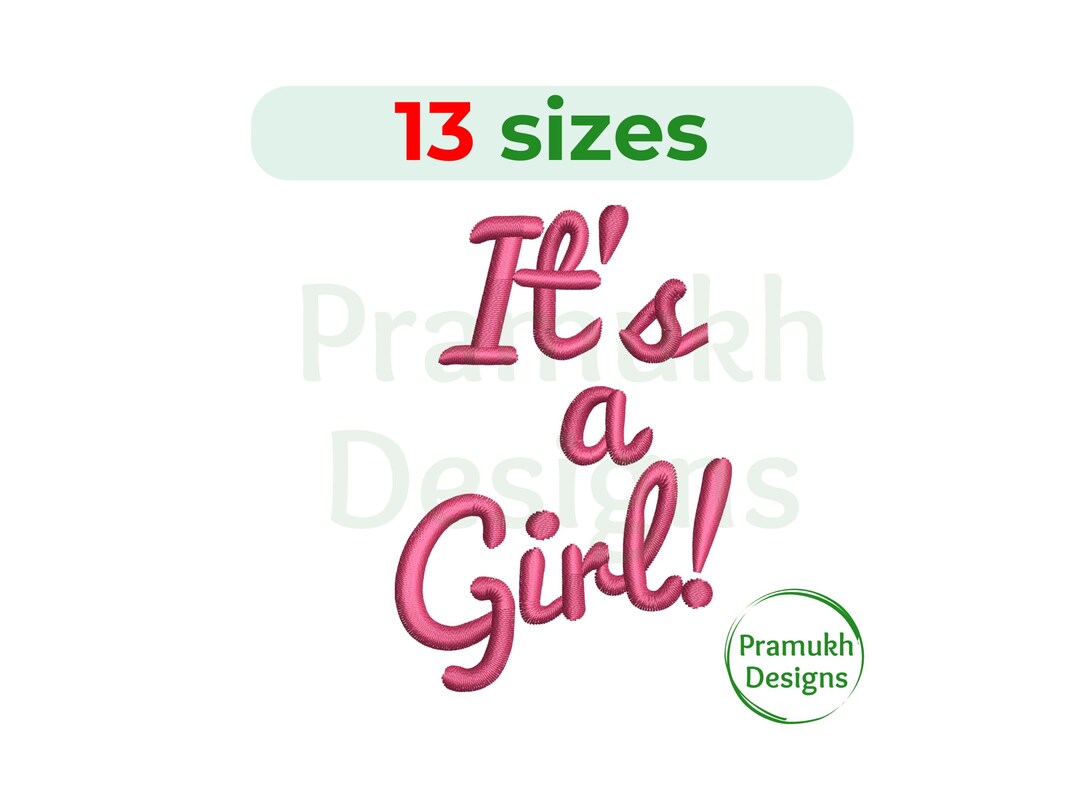 It's a Girl Embroidery Design. It's a Girl Mini. It's a Girl Silhouette ...