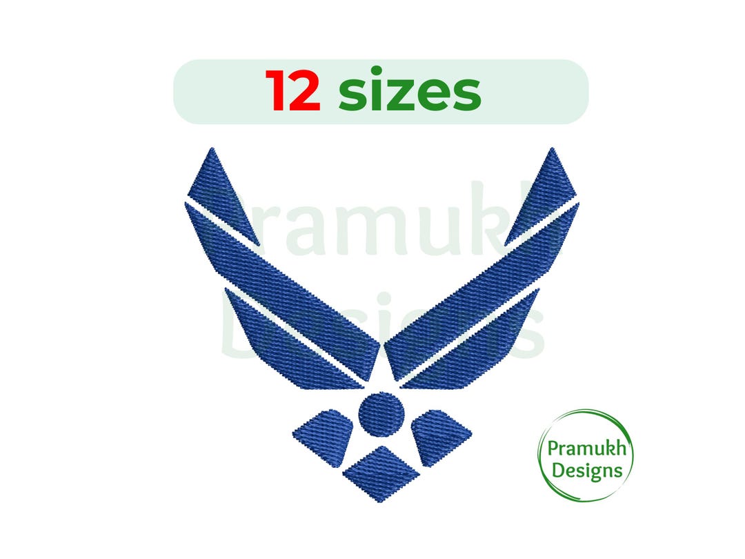 USAF Logo Embroidery Design (2–7.5 Inch) – Mini US Air Force, Logo ...