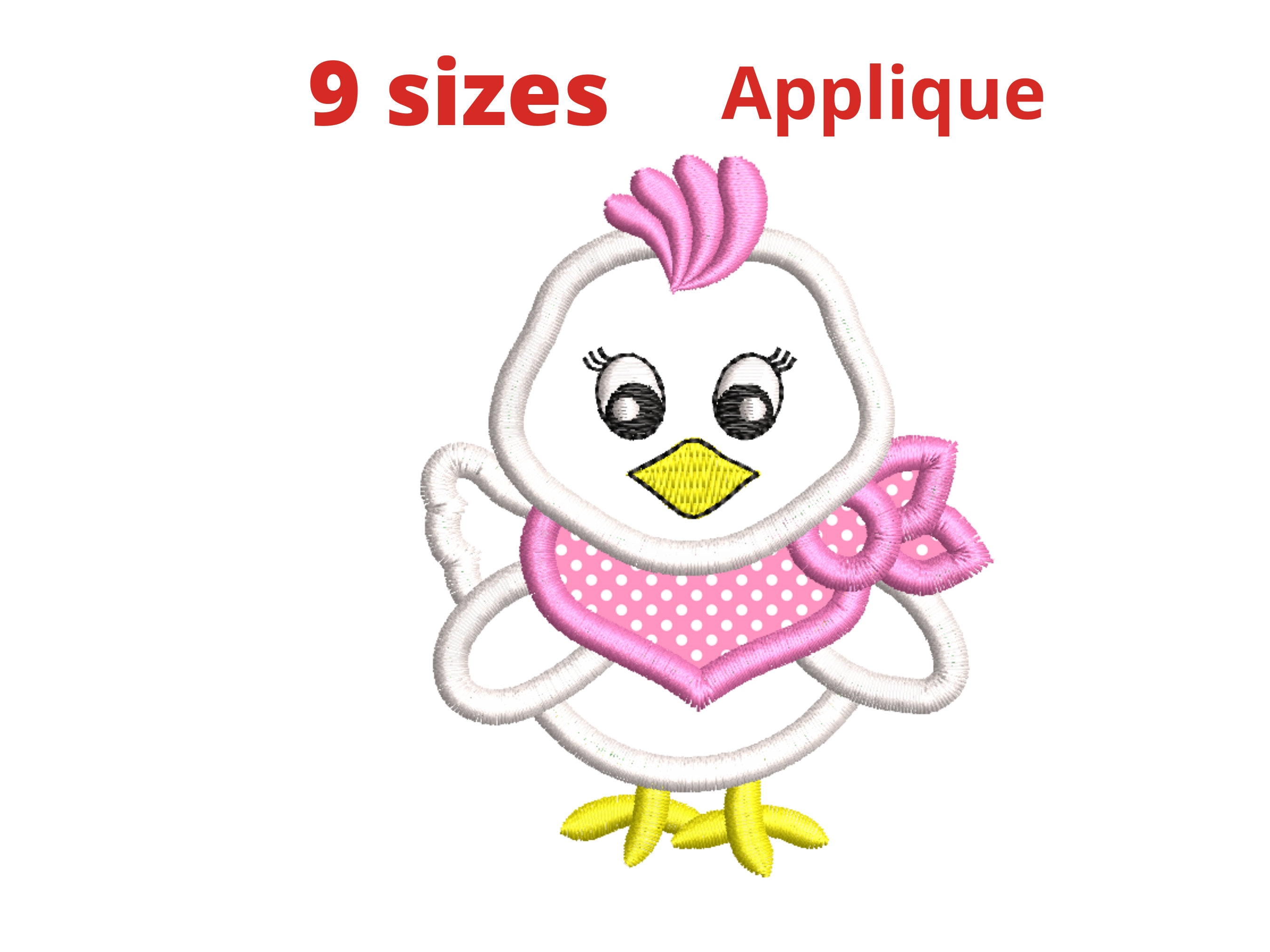 Chicken Applique Machine Embroidery Design-instant DOWNLOAD - Etsy