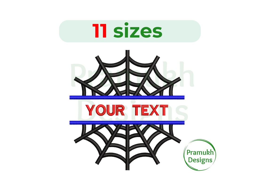 Split Spider Web Embroidery Design. Spider Web Embroidery Design. Spider Web Monogram Design ...