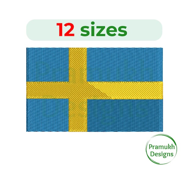 Swedish Flag Embroidery - Etsy